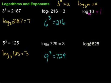 Logarithms And Exponents YouTube