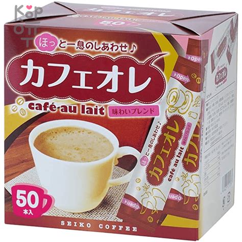 Seiko Coffee Cafe au lait - Кофе растворимый с молоком 12гр.*50шт. по ...