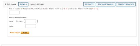 Solved Find Its Center And Radius Center X Y Z Radius Chegg Com