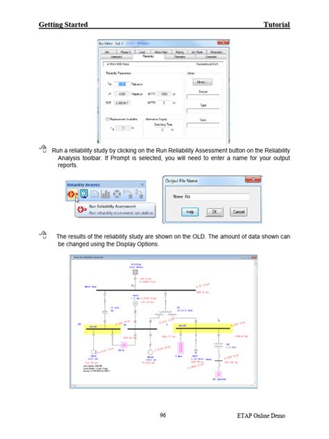 Etap Gettingstarted Demo 100 130 Pdf Reliability Engineering