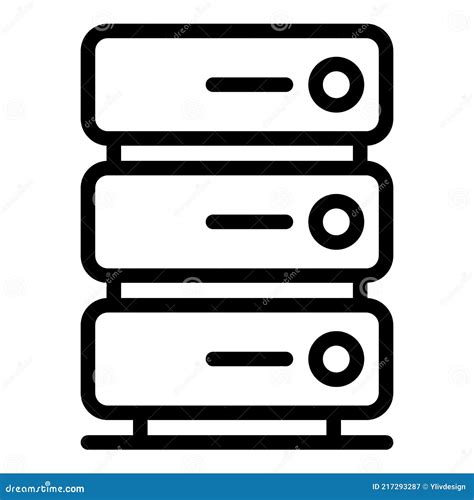 Computer Server Icon Outline Style Stock Vector Illustration Of Transfer Computer 217293287