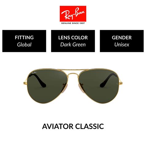 Jual RAY BAN Aviator Large Metal RB3025 181 Global Fitting