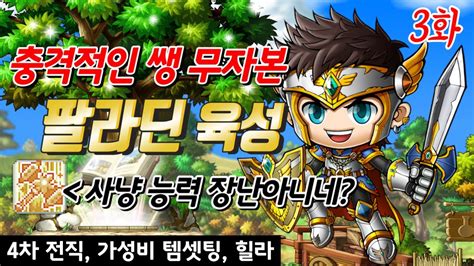무자본 팔라딘 육성 3 4차전직 템셋팅 토드 노말 힐라 메이플스토리 Youtube