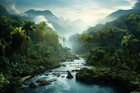 Tropical Rainforest Vegetation Landscape Outdoors Premium Photo Rawpixel