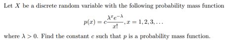 Solved Let X Be A Discrete Random Variable With The Chegg