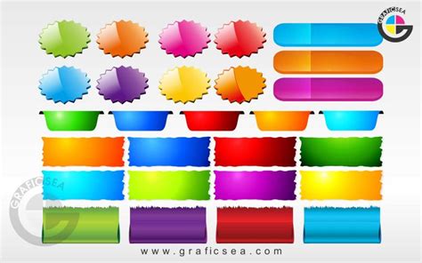 Tags Shapes Labels For Posters CDR File Free Download Graficsea