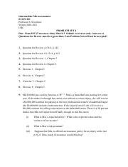 Problem Set Econ Pdf Intermediate Microeconomics ECON Professor S Severinov