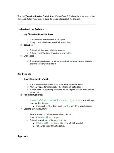 Search Rotated Sorted Array Ii Pdf