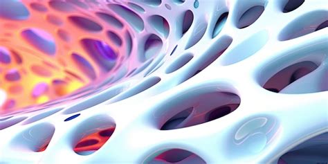 Premium Ai Image Abstract Geometic 3d Background Sponge Structure Holes Texture Generative Ai