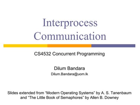 Interprocess Communication Pptx Operating Systems Computer