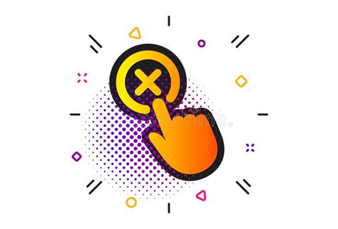 Reject Click Icon Decline Button Sign Vector Stock Vector