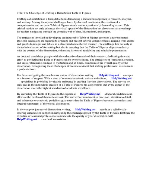 Dissertation Table Of Figures Pdf Thesis