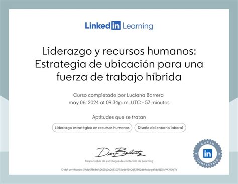 Luciana Barrera On Linkedin Certificate Of Completion