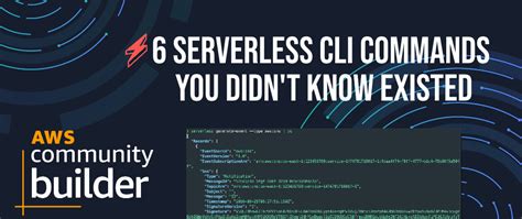 ⚡️ 6 Serverless Cli Commands You Didnt Know Existed Dev Community