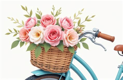 23 Empty Space On The Left Side For Text Watercolor Background With A Bouquet Of Spring