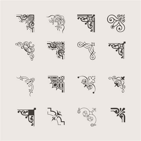 Elegant Decorative Corner Designs For Creative Projects 72555825 Vector