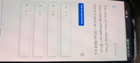 Review The Ratio Of Rms Values Of Two StudyX