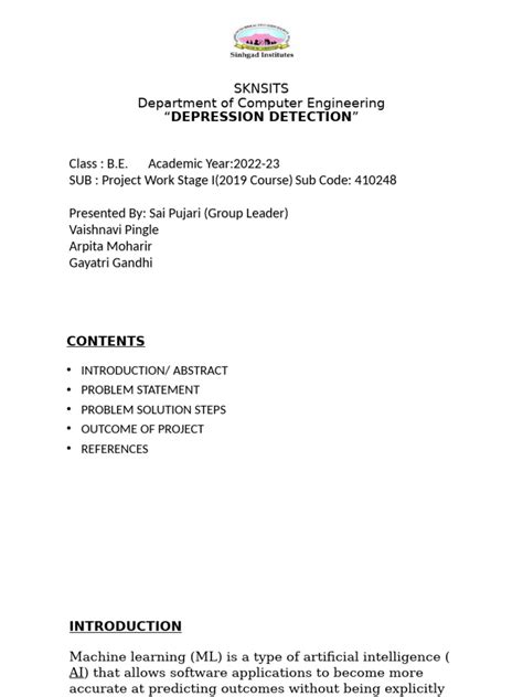 Depression Detection Pdf