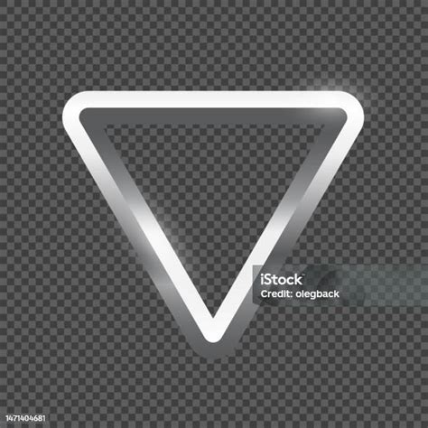 투명한 배경에 그림을 위한 은색 삼각형 프레임 그림 그림 카드 또는 사진을위한 빈 공간 3d 현실적인 현대 템플릿 벡터 일러스트