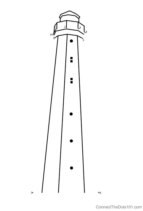 Milwaukee North Point Landmark Dot To Dot Printable Worksheet Connect