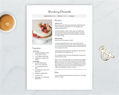 Recipe Template Word