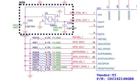 Cdci6214 No Clock Output If 47k Ohm Pull High At Resetn Clock