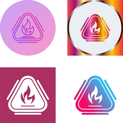 Caution Fire Icon Design 44358909 Vector Art At Vecteezy