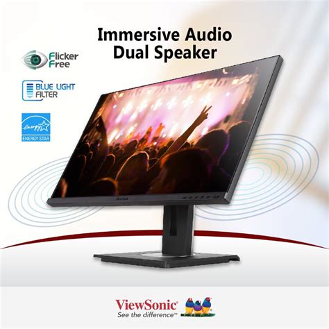 ViewSonic VG2456 24" Docking Monitor - 1920 x 1080, USB-C, Ethernet ...