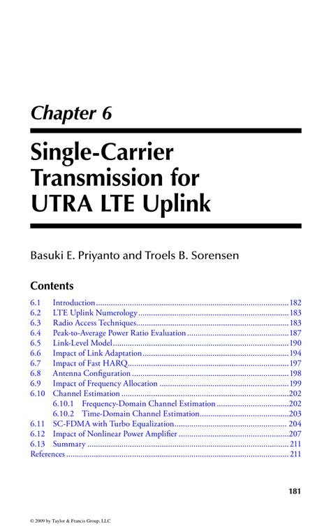 Pdf Single Carrier Transmission For Utra Lte Uplink