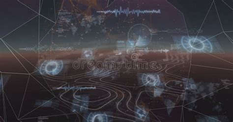 Animation Of Dots Connecting With Lines Computer Language And Abstract