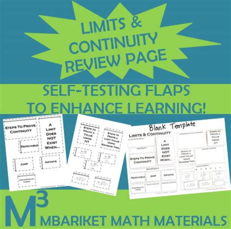 Limits And Continuity Interactive Review And Study Sheets For Ap Calculus
