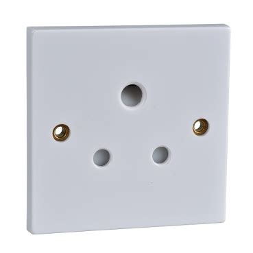 Gskt15a1g Exclusive Square Edge White Moulded Socket Outlet 15 A