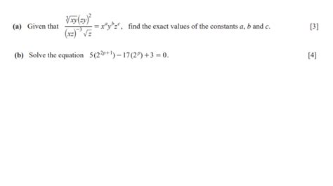Surds And Indices Past Paper Questions Igcse Additional Maths Cambridge