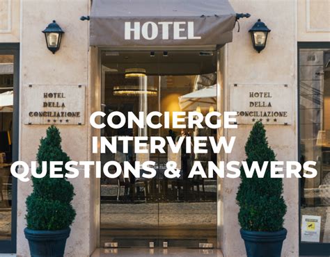 Concierge Interview Questions And Answers Interview Training