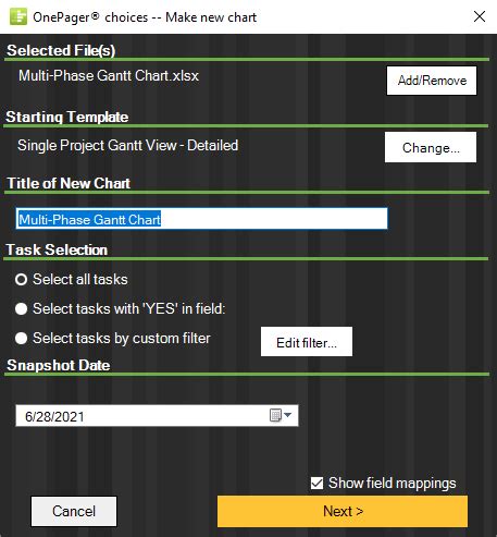 Multi Phase Gantt Chart In Excel OnePager Express
