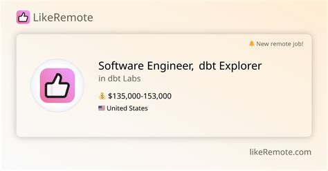 📩 Software Engineer Dbt Explorer At 🏢 Dbt Labs Salary 💰135000