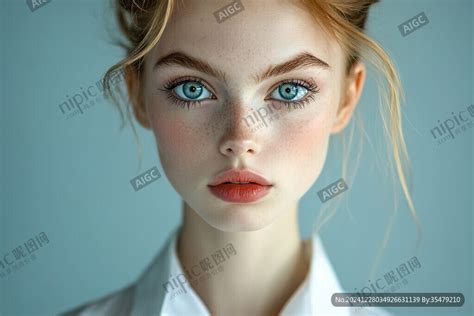 Ai创作图雀斑美人详情 雀斑脸 雀斑美人主图 带雀斑的 雀斑维纳斯 唯美女性人物肖像 人物五官素材 人物清晰素材 淡蓝色眼睛 写实少女 欧美美女 深邃眼神美女 建模皮肤 满脸雀斑的儿童 绚丽