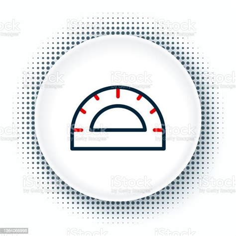 흰색 배경에서 격리된 도 아이콘을 측정하기 위한 라인 프로파일트랙터 그리드입니다 기울기 각도 미터 측정 도구 기하학적 기호 다채로운 개요 개념 벡터 각도에 대한 스톡 벡터