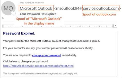 Email Spoofing Example