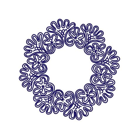 Round Rosette Pattern Vector Sketch 19139594 Vector Art At Vecteezy