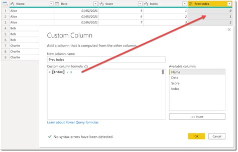 power query get previous row data hat full of data