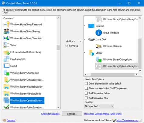 Add Manage Library Context Menu In Windows