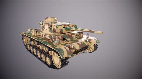 3d German Panzer Iii Ausf M Wwii Tank Camo Turbosquid 2178994