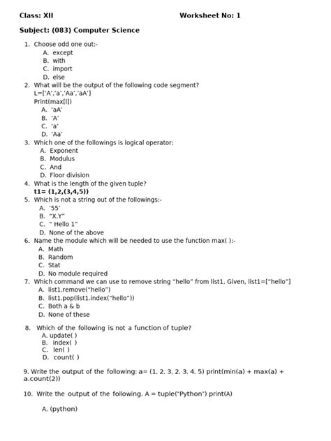Python Fundamentals Ws 1 Pdf Control Flow Software Development