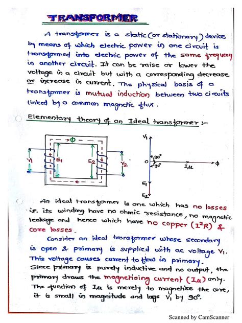 Transformer Notes Pdf Pdf