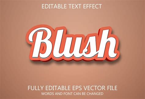 Premium Vector Blush Text Effect