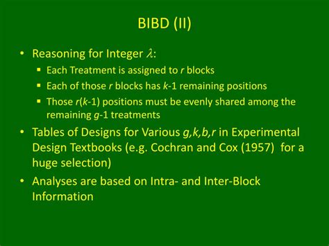Ppt Balanced Incomplete Block Design Powerpoint Presentation Free Download Id 4716719
