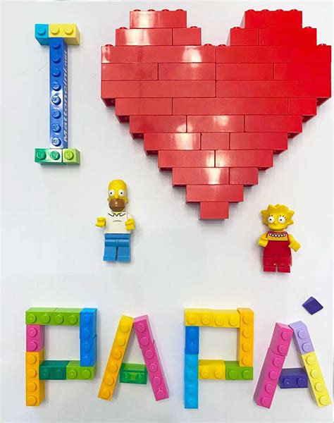 Lego Moc By Mattoncini Cornice I Love Papà Simpsons Lisa