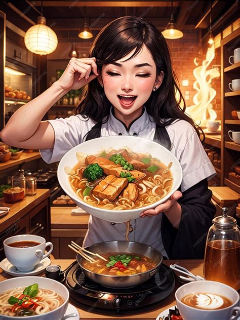 Premium Ai Image Anime Food