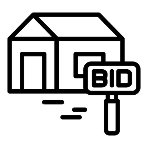 Premium Vector House Bid Icon Outline House Bid Vector Icon For Web Design Isolated On White